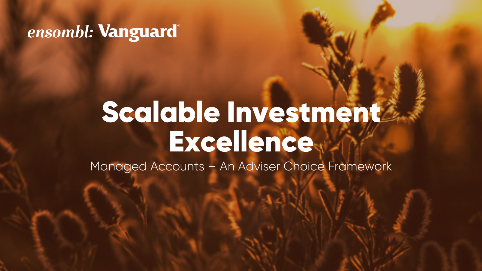 Scalable Investment Excellence - Ensombl